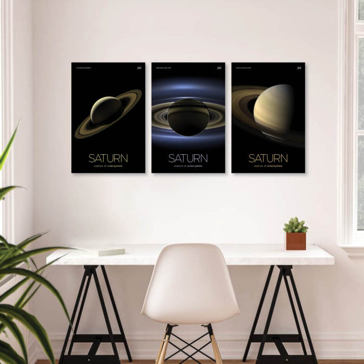 Saturn Poster - NASA our solar system poster series ภาพจากนาซ่า ...