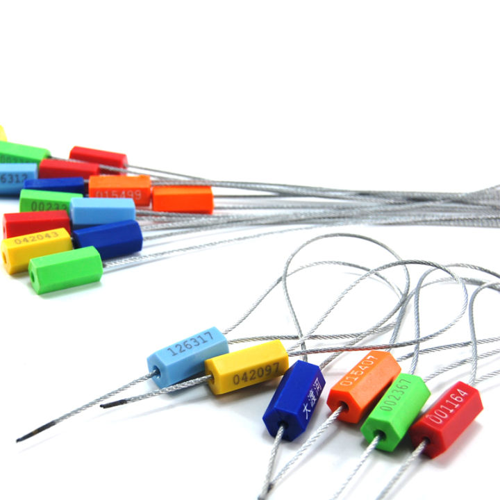 100pcs Self-Locking Cable Seals Numbered Shipping Seal Locks Customized ...