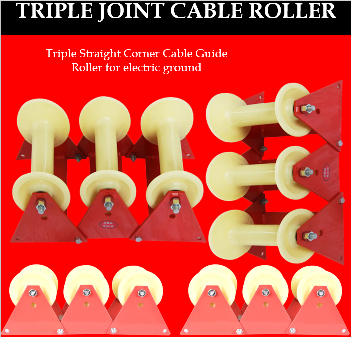 TOYU Triple Joint Cable Roller Bridge Triple Straight Corner Cable ...