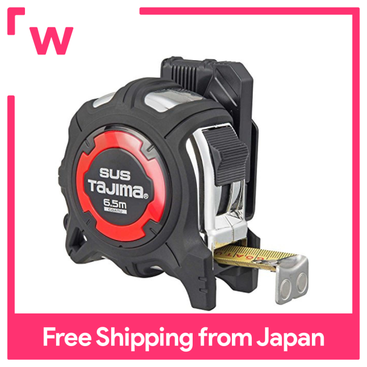 Tajima Convex Rigid Stainless Steel Tape 6.5m x 25mm Rigid Thickness Saf-G Stainless Lock Mag 25 ...