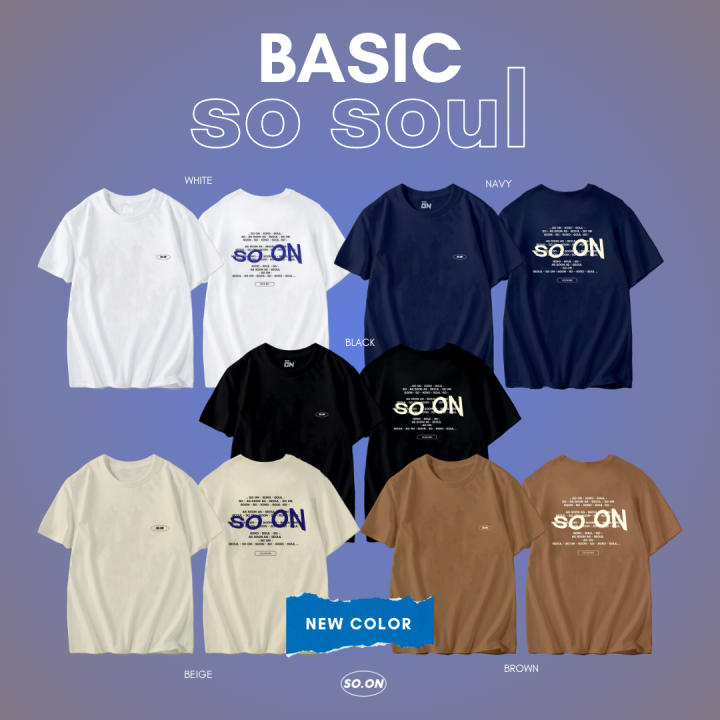 🔥So on เสื้อยืด Basic ทรง Oversize รุ่น So Soul | Lazada.co.th