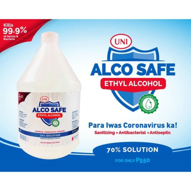 Alco safe ethyl alcohol 70% | Lazada PH