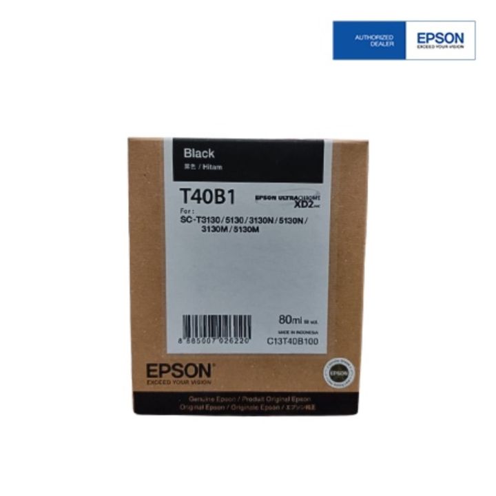 Epson SC T3130 T3130N T5130 ink Black T40B1 80ml | Lazada PH