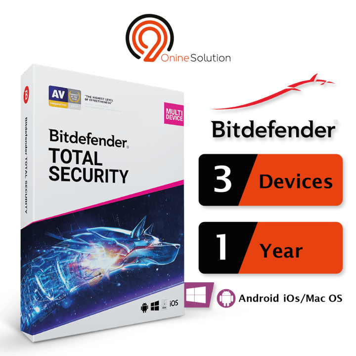 BitDefender Total Security Multi Device - 3 Devices 1 Year | Lazada
