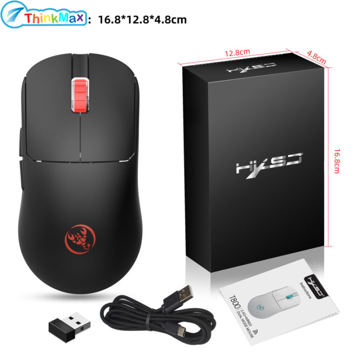 T800 Dual Modes Gamer Mouse 2.4G Wireless Wired Gaming Mouse Built-in ...