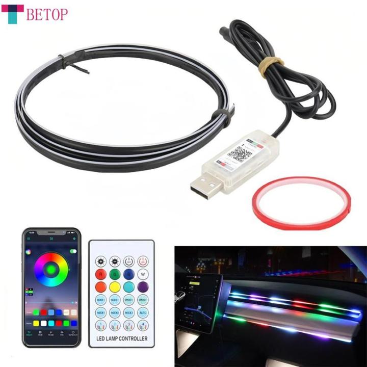 BETOP 110cm Car Ambient Lights USB APP Control Remote LED Interior RGB ...