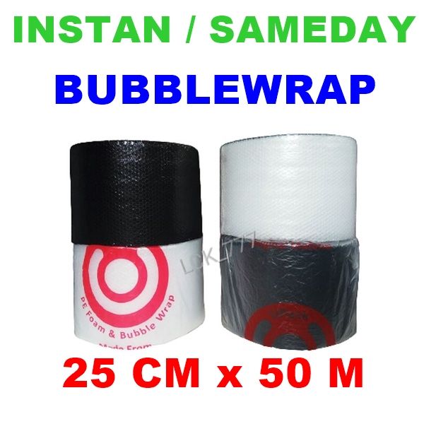 BUBBLEWRAP ROLL 25 CM TEBAL 25 CM x 50 M BUBLE WRAP ECERAN MULIAPACK ...