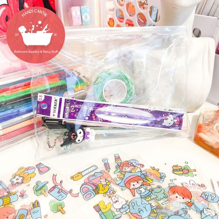 pouch viral lengkap low budget belasan ribu V2 super terjangkau stiker ...