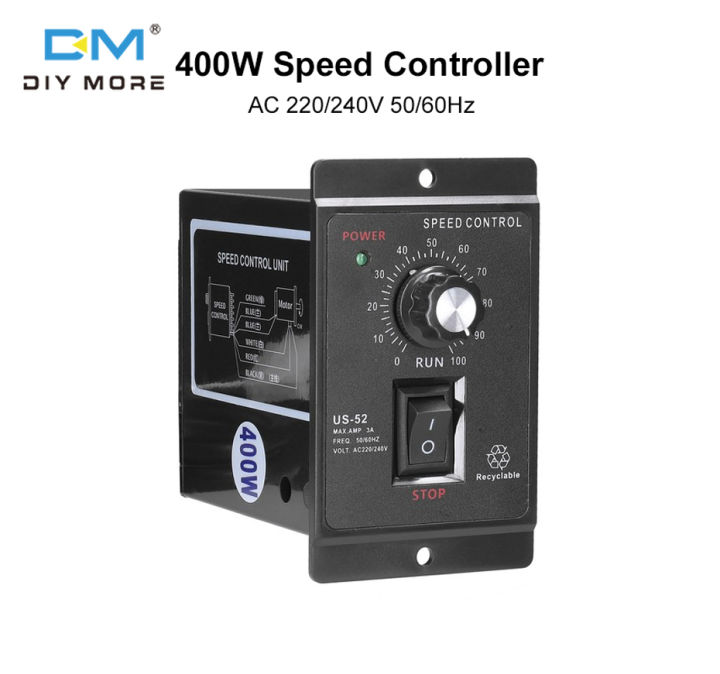 diymore Mini Motor Speed Control Unit Governor AC 220V 50Hz 60Hz 400W ...