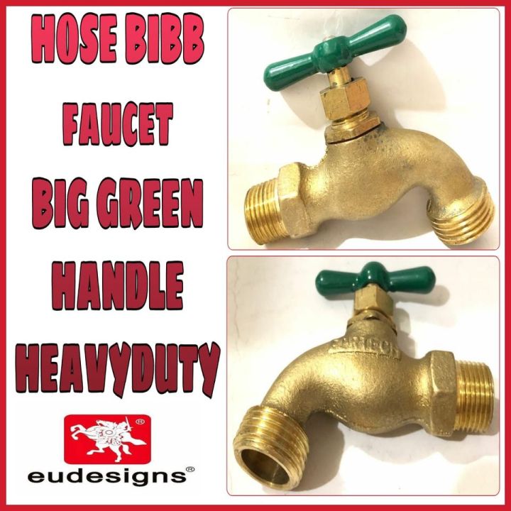 EUDESIGNS FT7730 HOSE BIBB,USA FORTECH,BRASS FAUCET BIG GREEN HANDLE ...