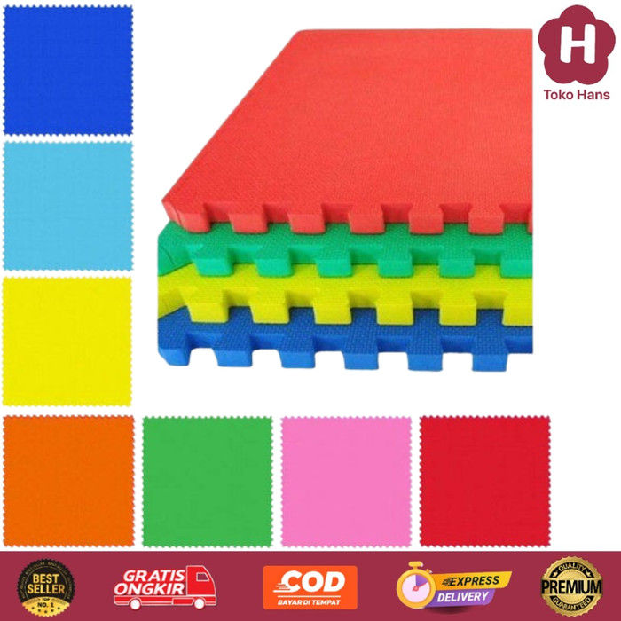 Evamat Karpet Puzzle Ukuran 1m X 1m Polos Puzzle Lantai Unimat | Lazada ...