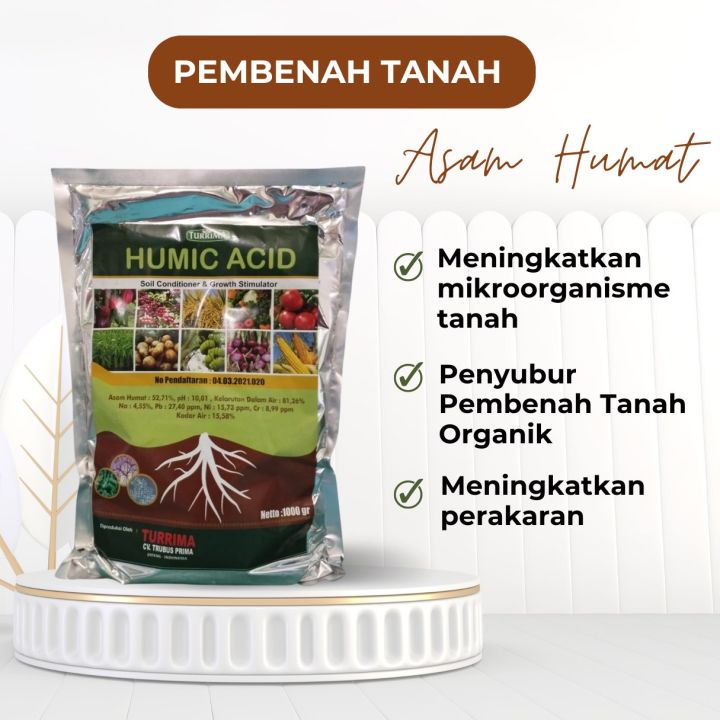 Humic Acid 1kg, Asam Humat Pembenah Tanah Terbaik, Pupuk Asam Humat ...