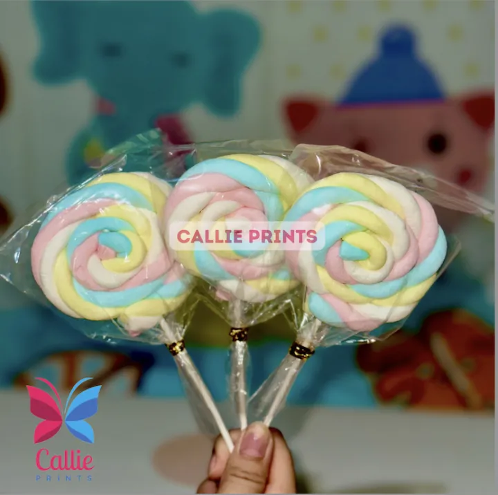 3-3.5 inch BIG MALLOW POP (Twisted Marshmallow) SOLD PER PC Birthday ...