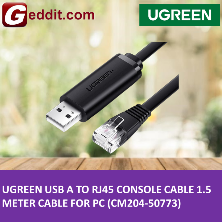 UGREEN USB A TO RJ45 CONSOLE CABLE 1.5 METER CABLE FOR PC (CM204-50773 ...