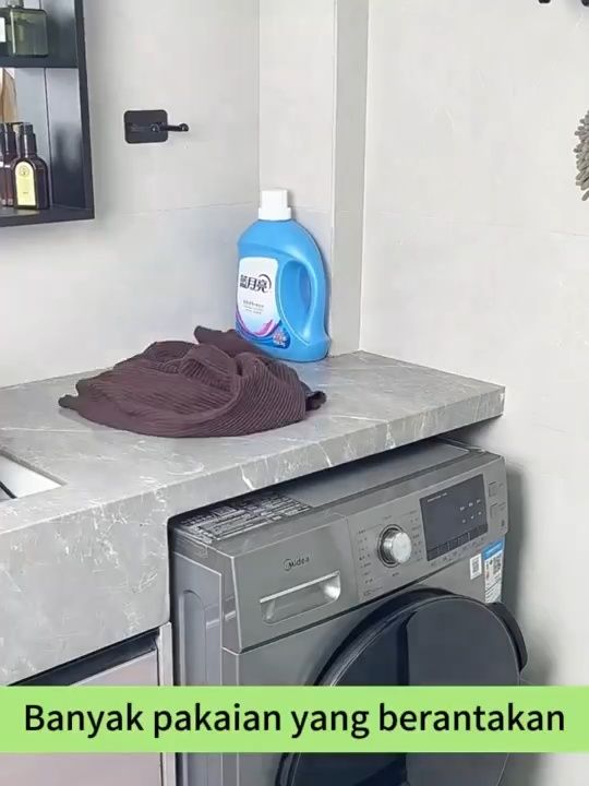Keranjang Laundri Baju Kotor Lipat dengan Roda Laundry Basket Serbaguna ...