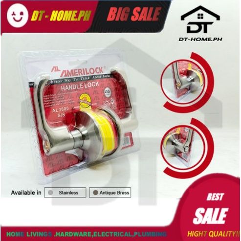 Amerilock Lever Handle Lock AL-3800 S/S and A/B (MAJESTEEL) | Lazada PH