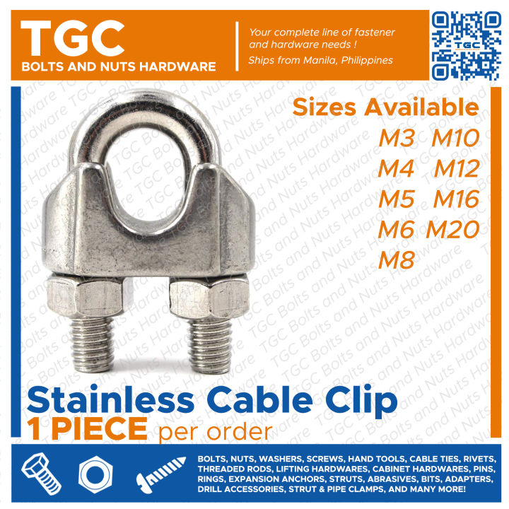1PC Stainless Cable Clip M3 / M4 / M5 / M6 / M8 / M10 / M12 / M16 / M20 ...