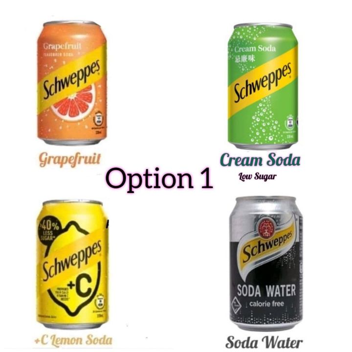Schweppes 4 in 1 pack ( Options: Spicy ginger Ale, Ginger Beer, Manao ...
