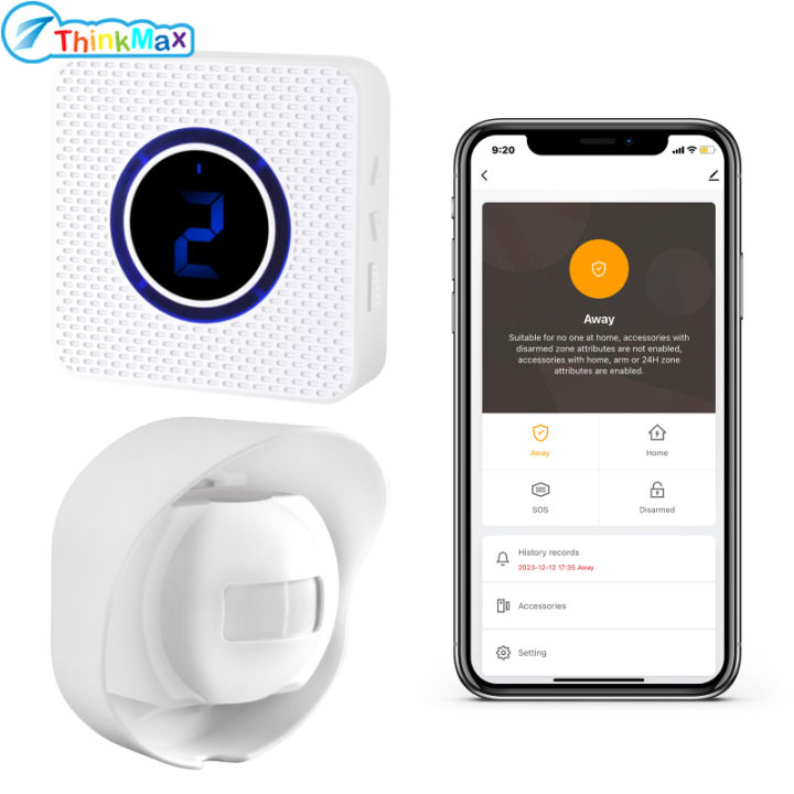 Wireless Doorbell, Battery Powered, Infrared Human Body Detector, Tuya ...