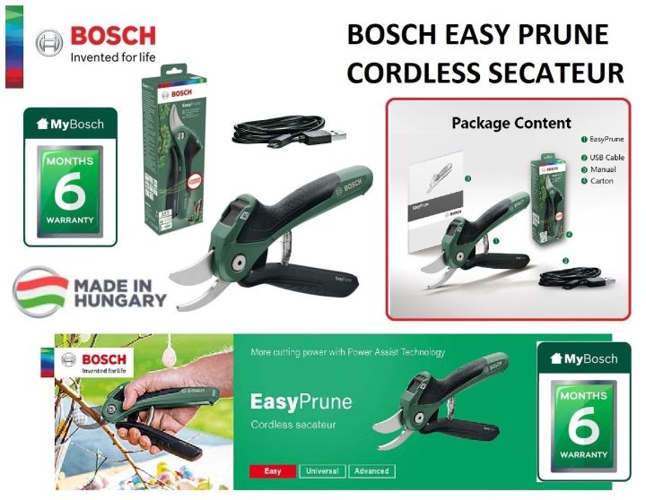 Bosch 3.6V-Li Cordless Garden Secateurs | Lazada