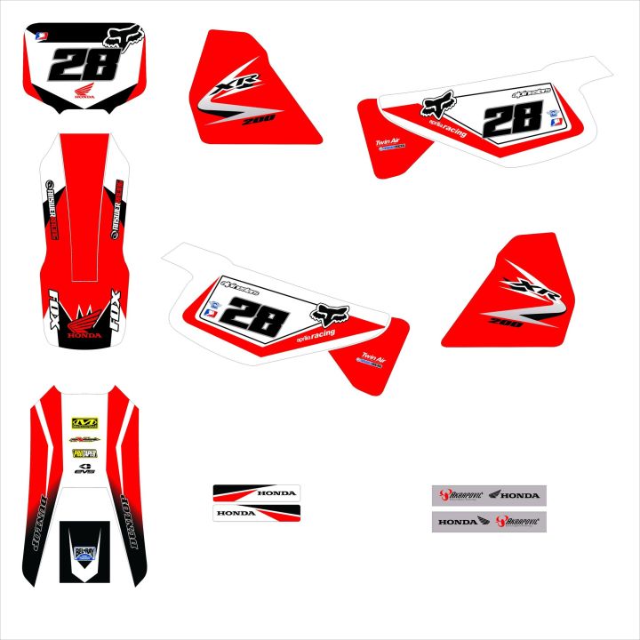 Honda XR 200 ( 2004 - 2012 ) Graphics kit Sticker Decal | Lazada PH