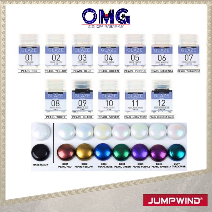 GC01-GC12 Paint Jumpwind Glaze Pearl Color Series Pearl Colour Pearl ...