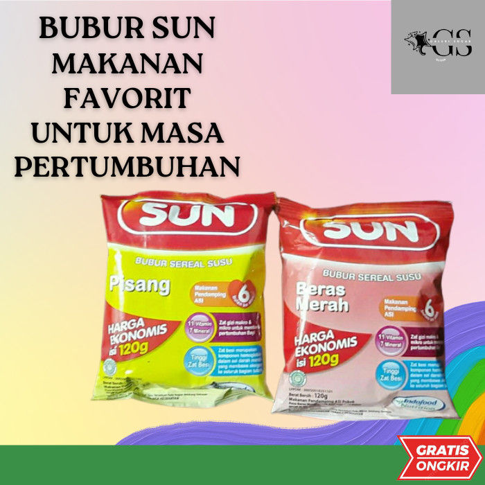 Bubur Sun sachet isi 120 gram, makanan utama praktis buat sugar glider ...
