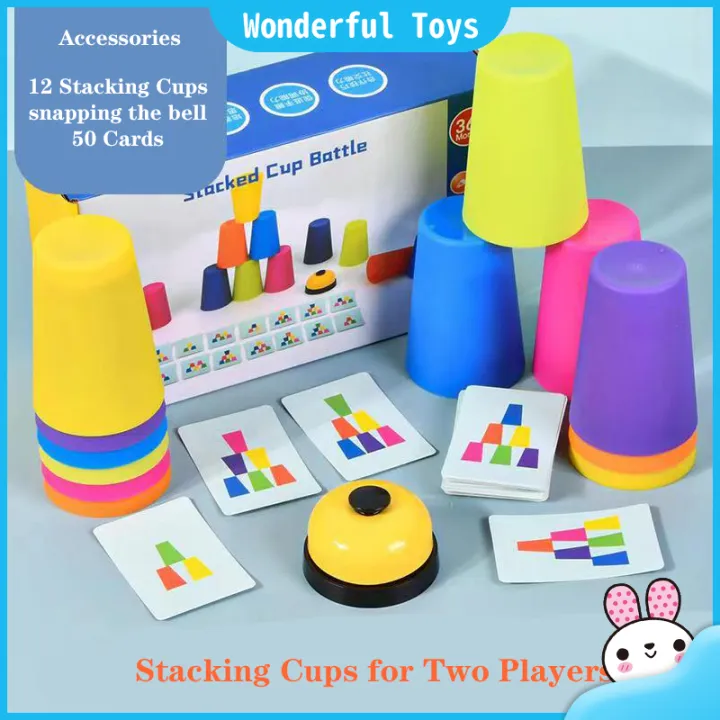 Wonderful Toys Children Competitive Cup Fast Stacking Cup Double Battle Early Education ...