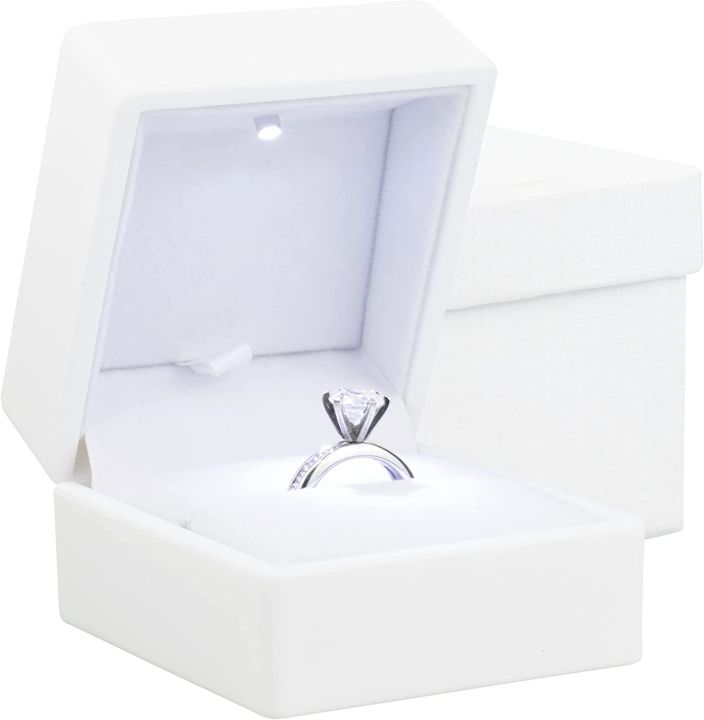 Noble Ring Box with Light - Unique LED Engagement Ring Box for Proposal ...