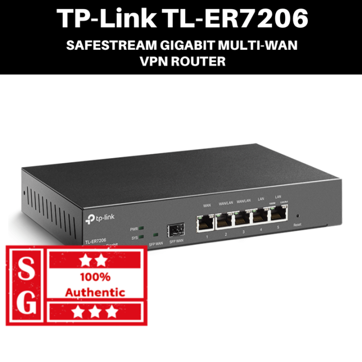 TP-Link TL-ER7206 SafeStream Gigabit Multi-WAN VPN Router TP Link ...