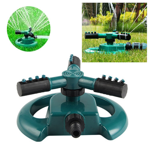 (GARDEN SPRINKLER) 360 Degree Automatic Watering Grass Lawn Garden Sprinklers Rotating Hose ...