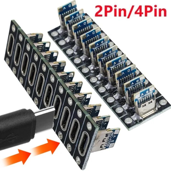 5Pcs USB 3.1 Type C Socket with Screw Fixing Plate Type-C USB Jack 3.1 ...