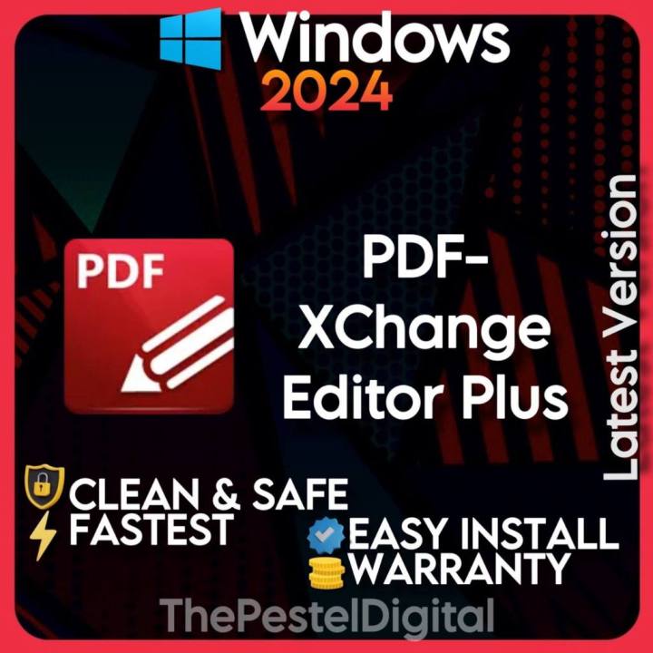PDF-XChange Editor Plus Lifetime Full Version | Windows | 2024 | Lazada