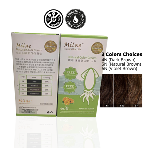 KOREA MILAE Natural Squid Ink Hair Color Cream DSP | Lazada