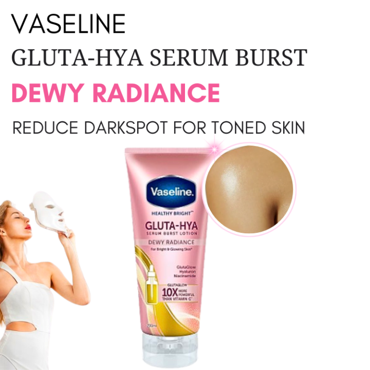 Vaseline Gluta-Hya Serum Burst Lotion Dewy Radiance 200ml | Lazada PH