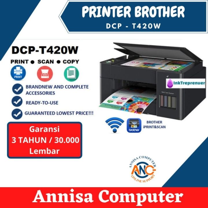 BROTHER DCP-T420W Printer murah setara canon G3010 epson L3150 | Lazada ...