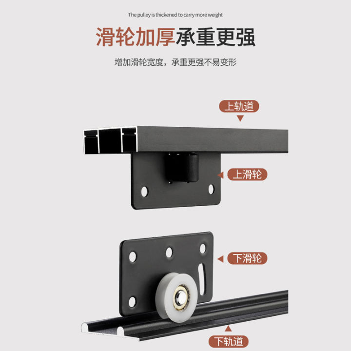 Sliding door guide rail pulley door wheel wooden door roller slotless ...