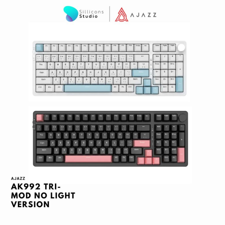 คีย์บอร์ดเกมมิ่ง Ajazz AK992 Tri-Mod No Light Version 99Key Gasket ...