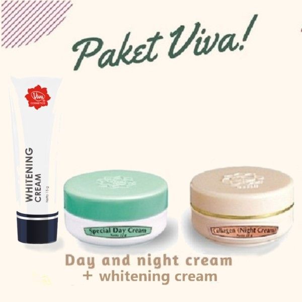 PAKET VIVA Skincare 3 in 1 - Perawatan sehari hari - DAY+NIGHT+WHITE ...