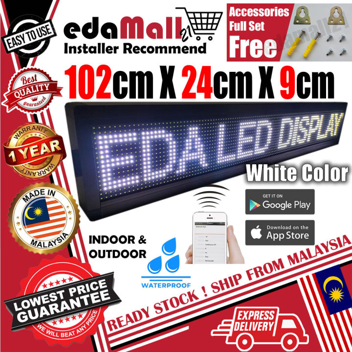 LED Display Signboard (White Light) P10 WIFI Outdoor Message Running ...