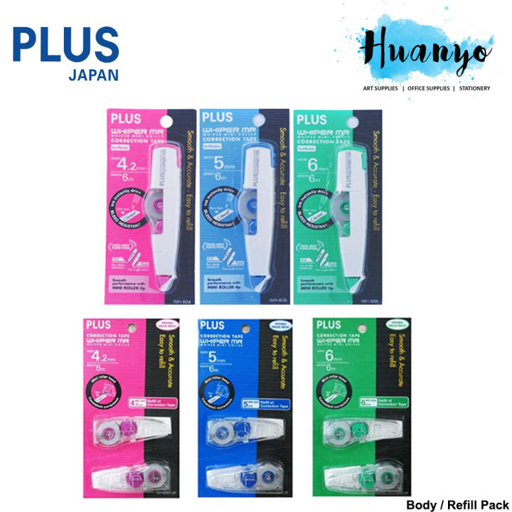 Plus Whiper MR Series Refillable Correction Tape / Refill Pack (4.2MM ...