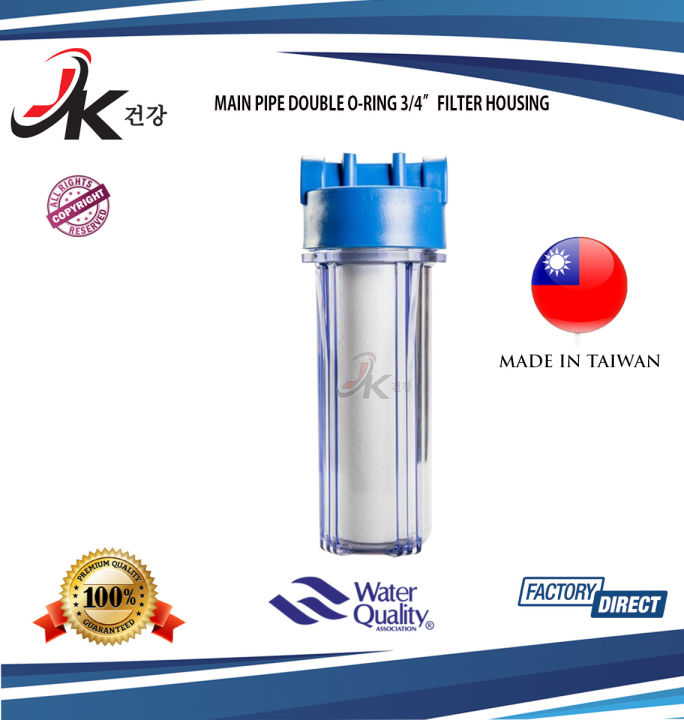 Ecotech 10" Double O Ring Clear Water Filter Housing, 3/4" Ports | Lazada