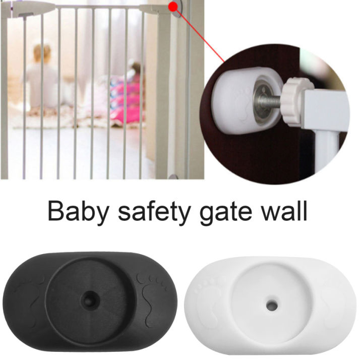Baby Gate Wall Protector,4 Packs Stair Gate Extension Wall Saver,Black ...