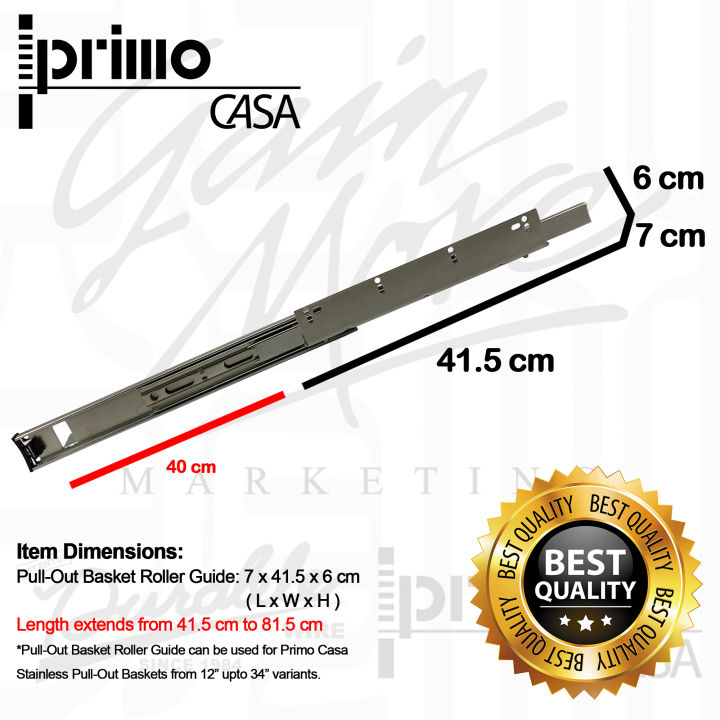 ROLLER GUIDE for Pull Out Basket holder Cabinet Roller Glide Drawer ...