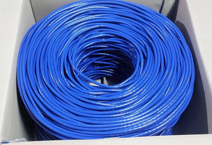 305M Comlink Cat6 Utp Cable Indoor Pure Copper 305M Blue Ethernet Cable Lan Cable | Lazada PH
