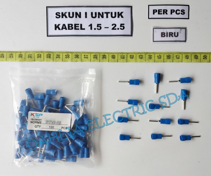 SKUN I UNTUK KABEL 1,5 - 2,5 (BIRU) PER 5 PCS | Lazada Indonesia
