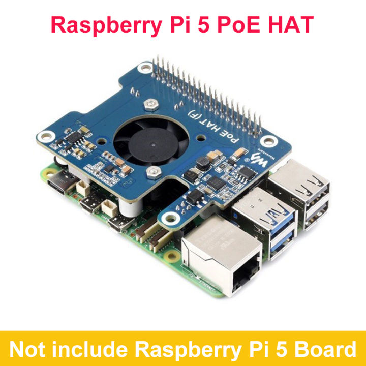 【limited Edition】 Raspberry Pi 5 Poe Hat Power Over Ethernet Hat With