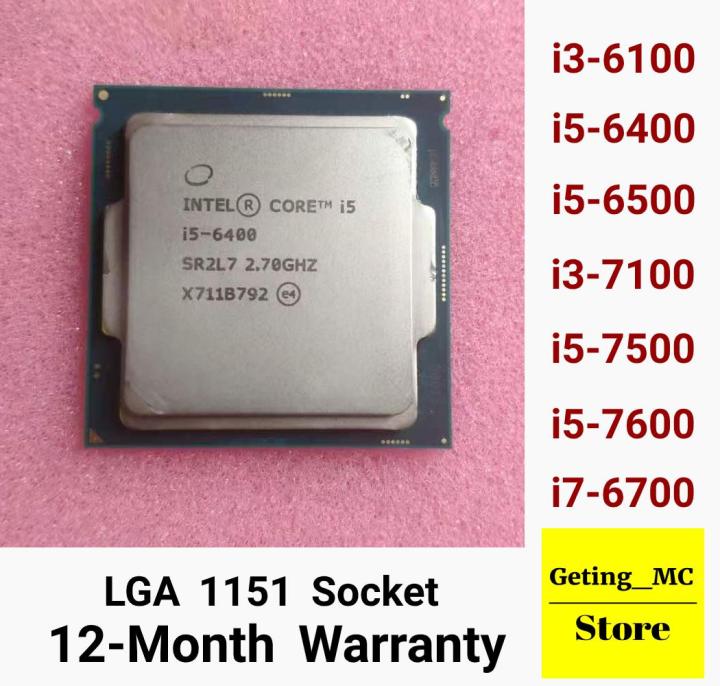 Intel Core i3 6100 7100 i5 6400 6500 7400 7600 7600K i7 6700 7700 Processor For desktop PC 6th ...