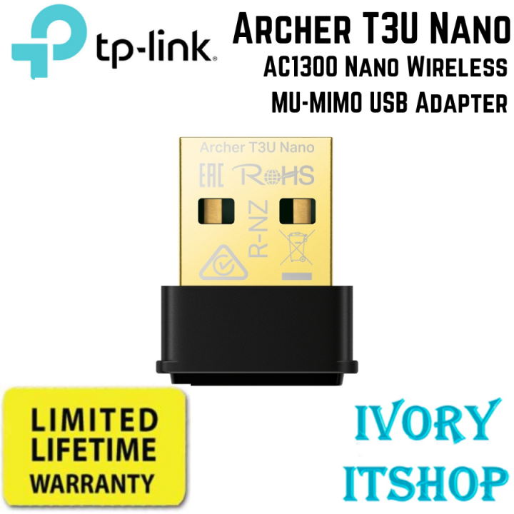 TP Link Archer T3U Nano AC1300 Nano Wireless MU-MIMO USB Adapter ...