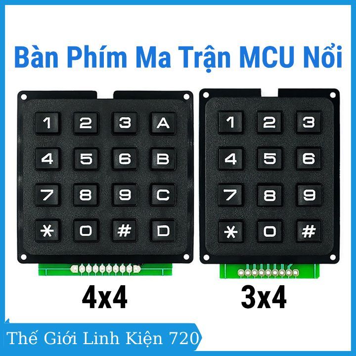 Bàn phím ma trận nổi MCU 3x4 / 4x4 công nghiệp 12 phím, 16 phím | Lazada.vn